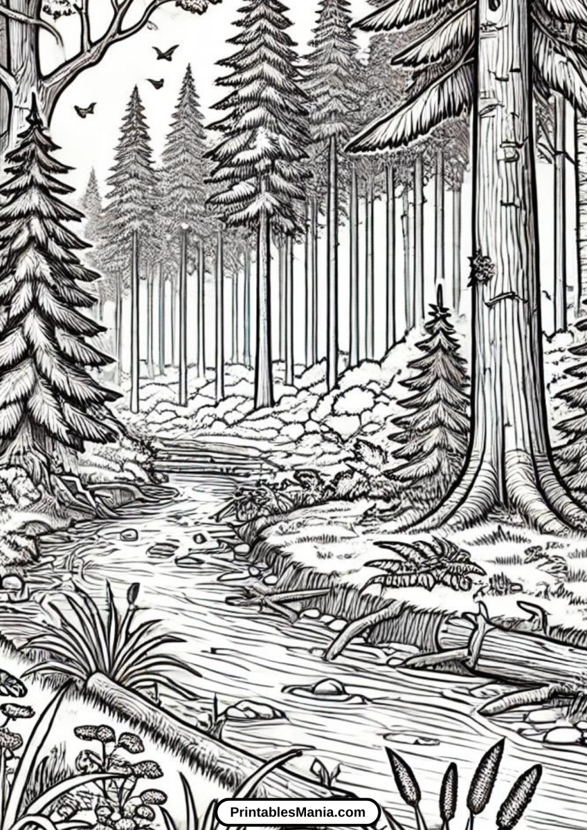 Landscape Coloring Pages - Printables Mania