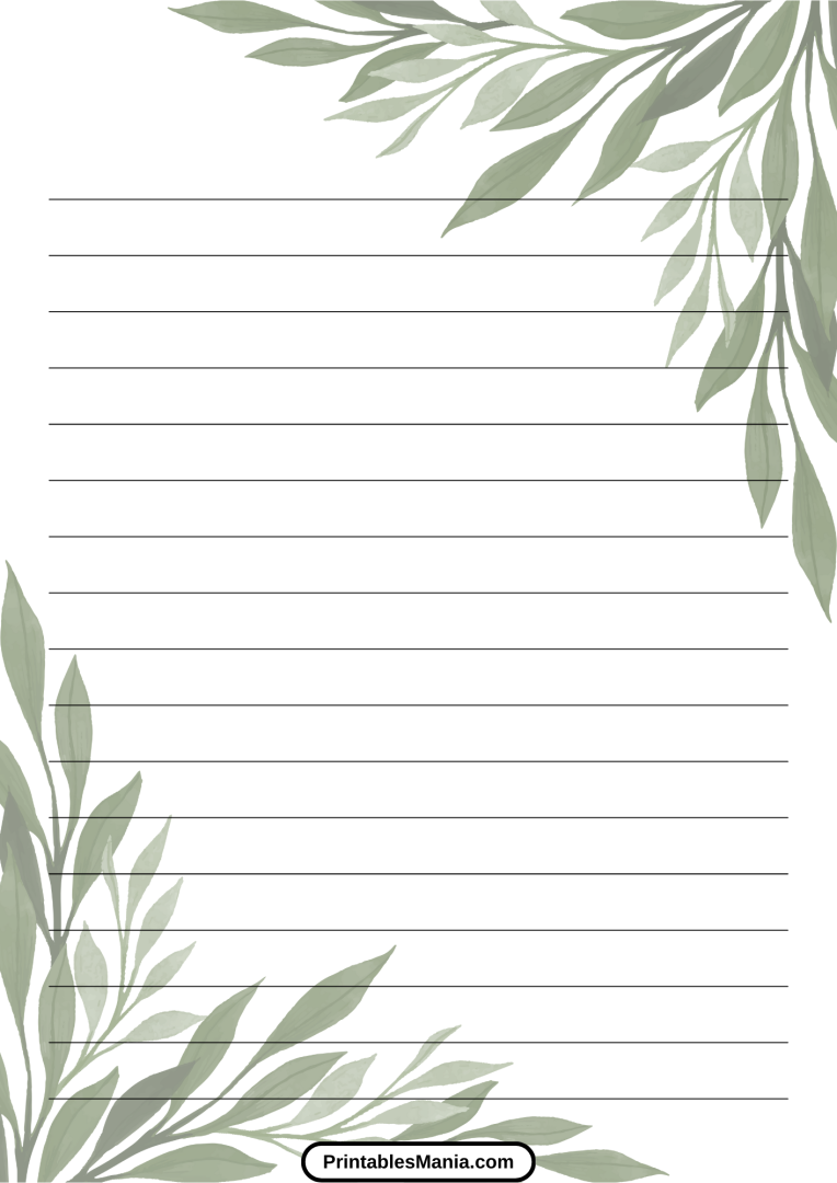 Lined Paper Printable PDF - Printables Mania