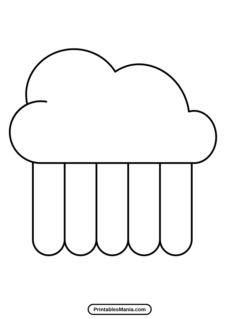 Cloud Printable Template - Printables Mania