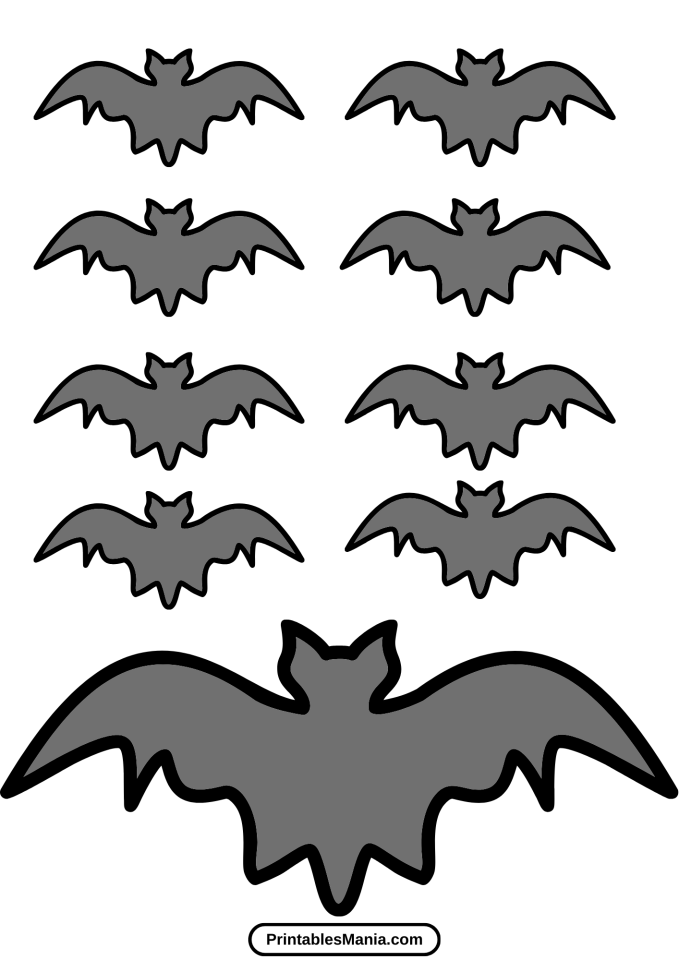 Bat Template Printable - Printables Mania