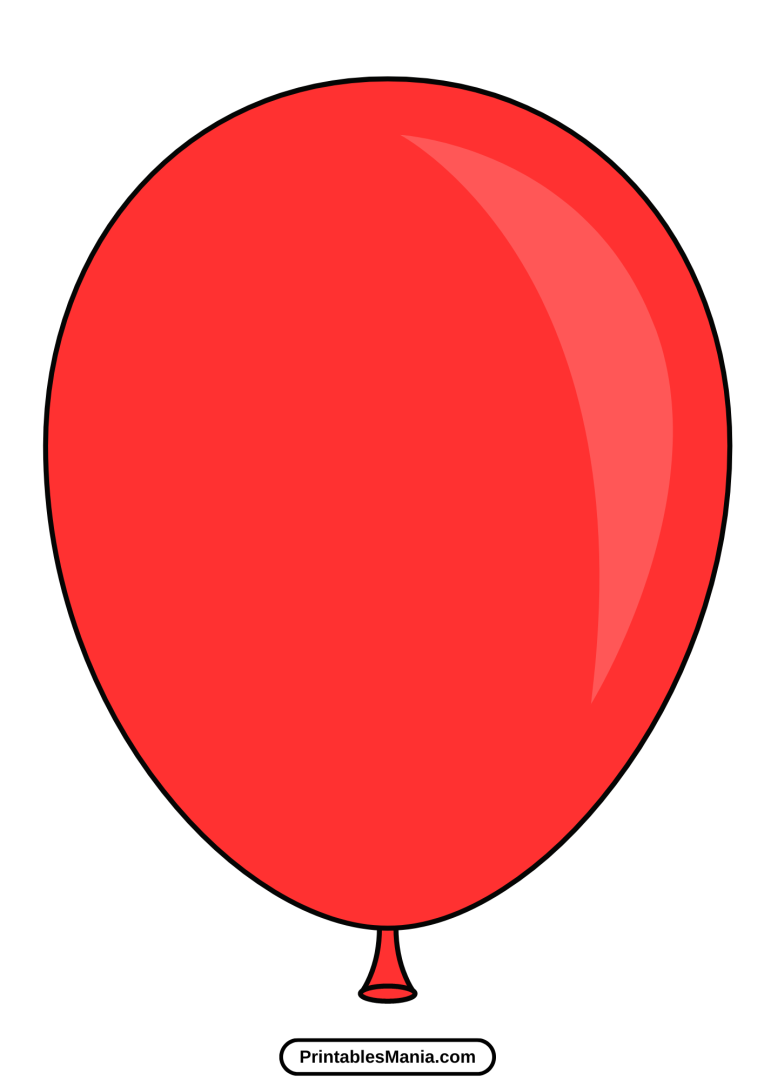 Balloons Template Printable - Printables Mania