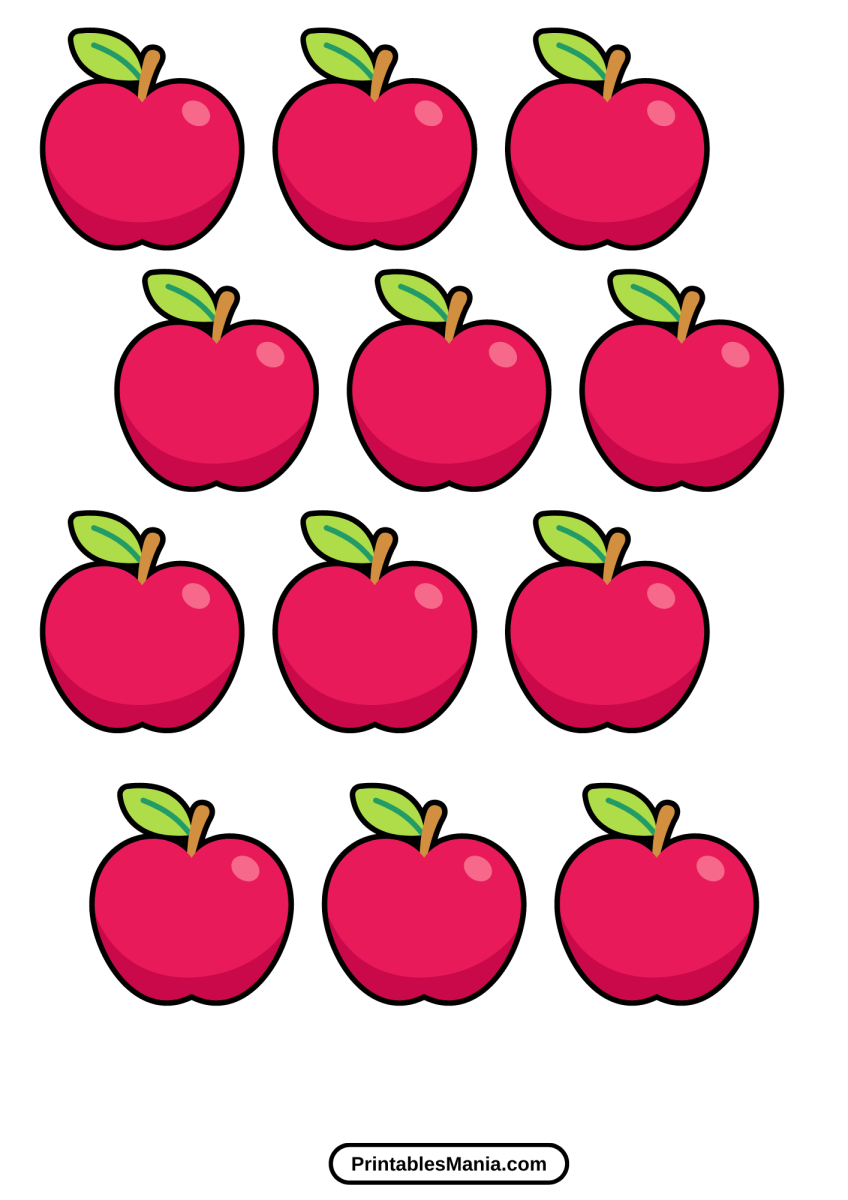 Apple Template Printable - Printables Mania