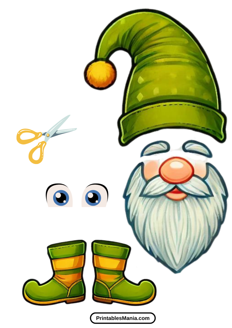 Printable Gnome Template - Printables Mania