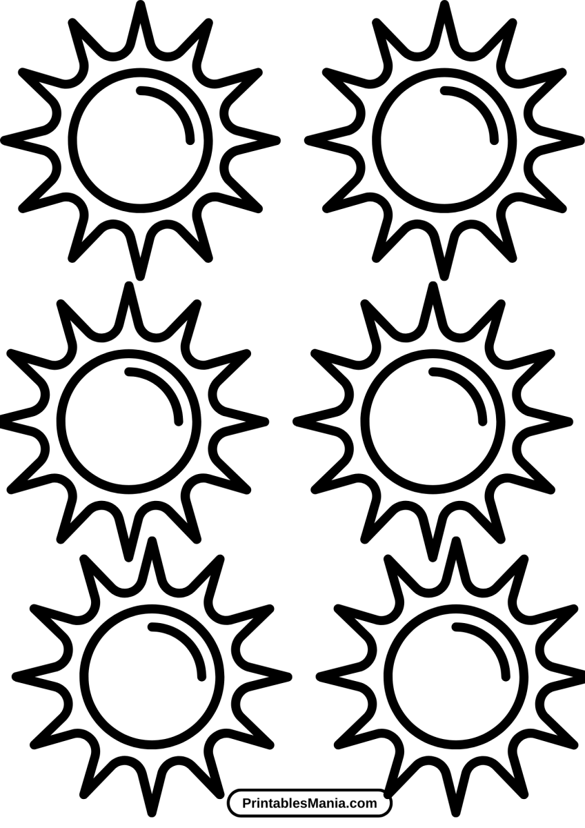 Sun Template Printable - Printables Mania