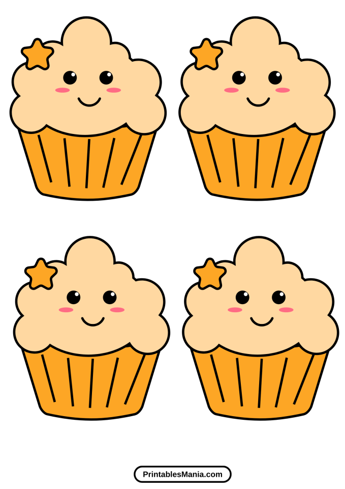 Printable Cupcake Template - Printables Mania