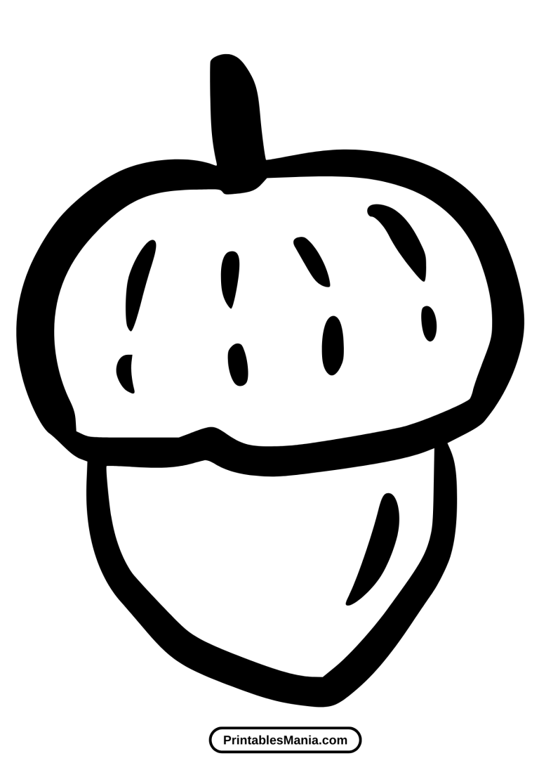 Printable Acorn Template - Printables Mania