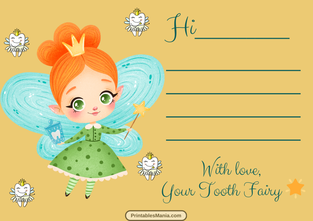 Tooth Fairy Note Printable - Printables Mania