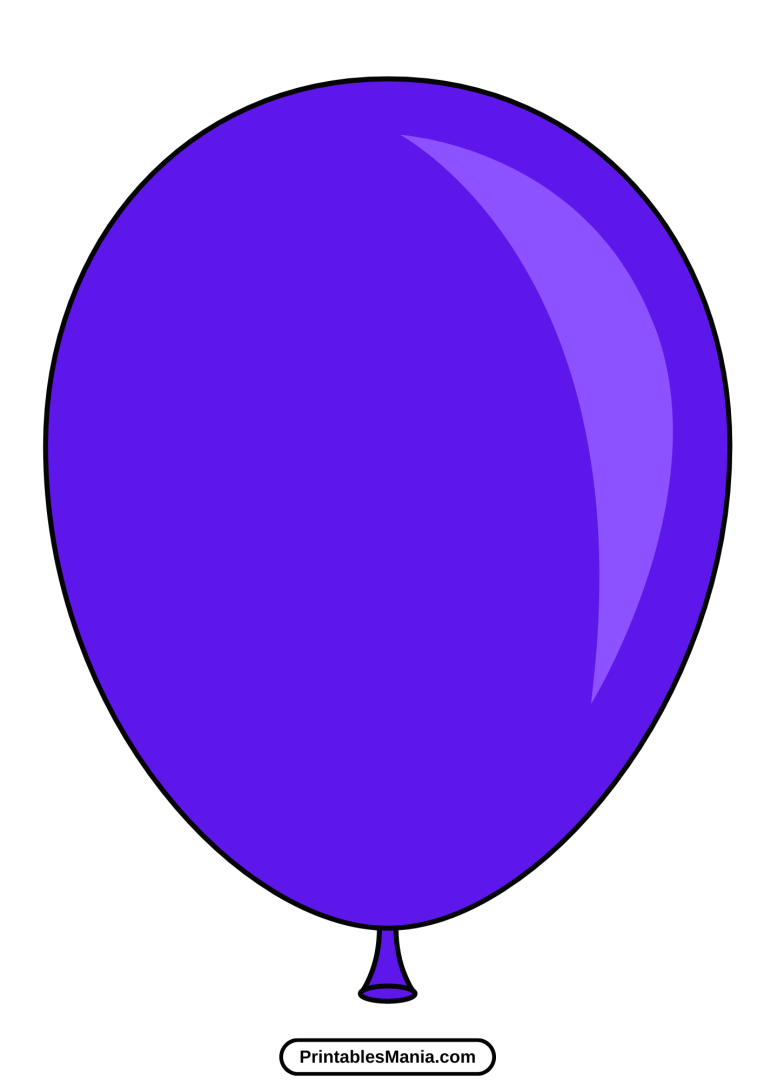 Balloons Template Printable - Printables Mania