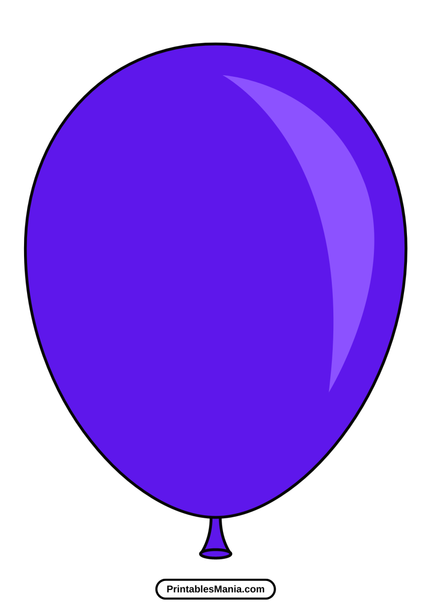 Balloons Template Printable - Printables Mania