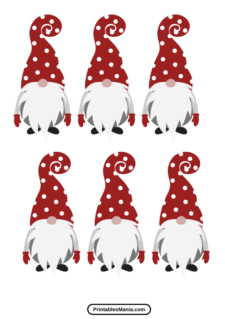 Printable Gnome Template - Printables Mania