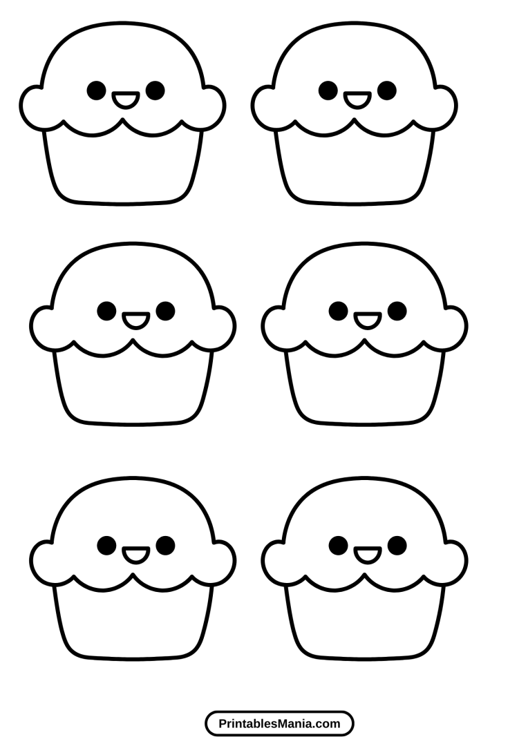 Printable Cupcake Template - Printables Mania