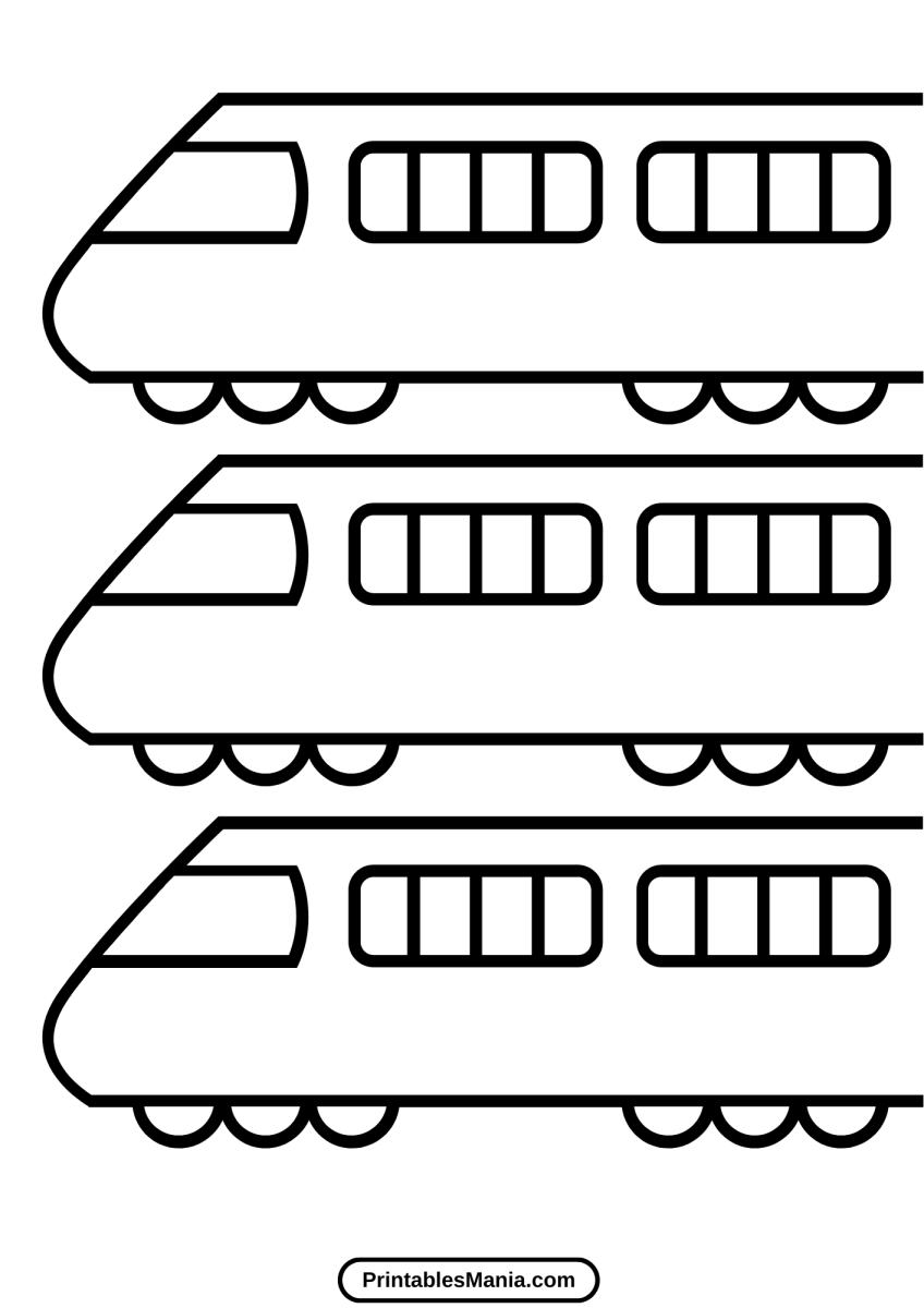 Train Printable Template - Printables Mania