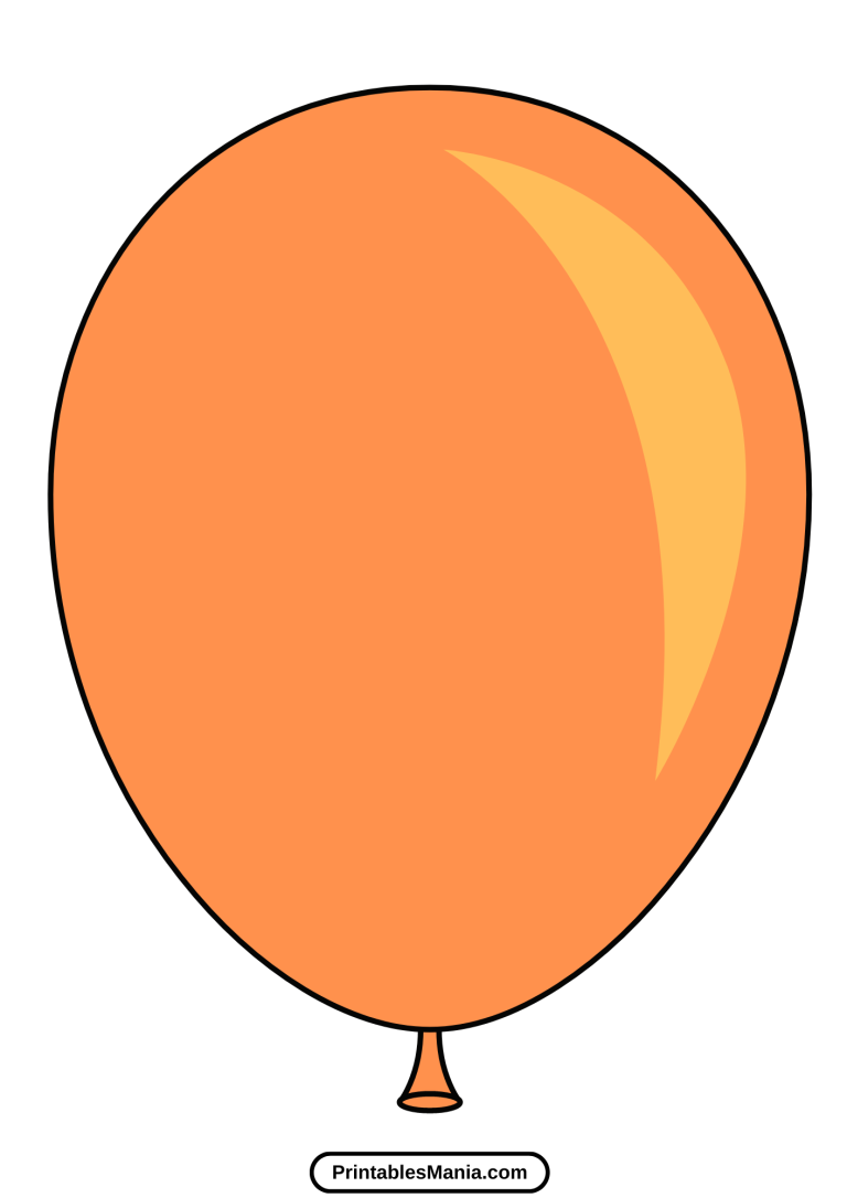 Balloons Template Printable - Printables Mania