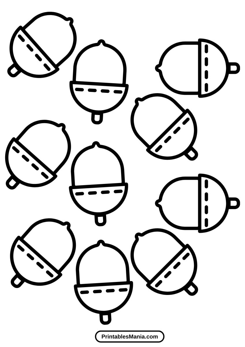 Printable Acorn Template - Printables Mania