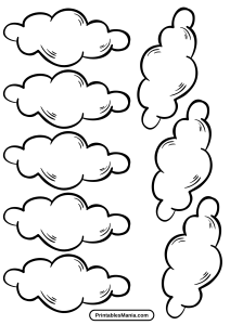 Cloud Printable Template - Printables Mania