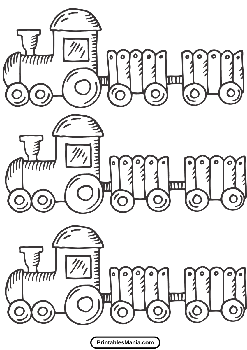 Train Printable Template - Printables Mania