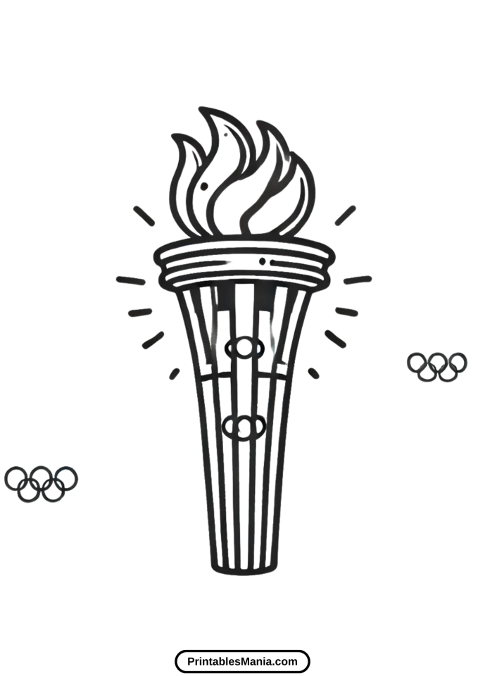 Olympic Torch Coloring Page - Printables Mania