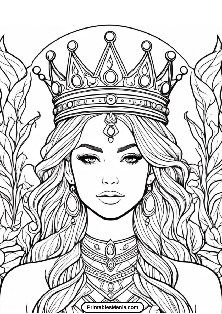 Crown Coloring Page - Printables Mania