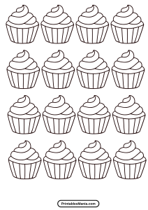 Printable Cupcake Template - Printables Mania