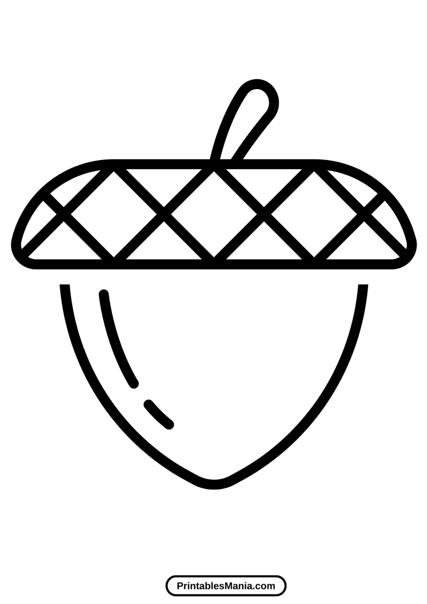 Printable Acorn Template - Printables Mania