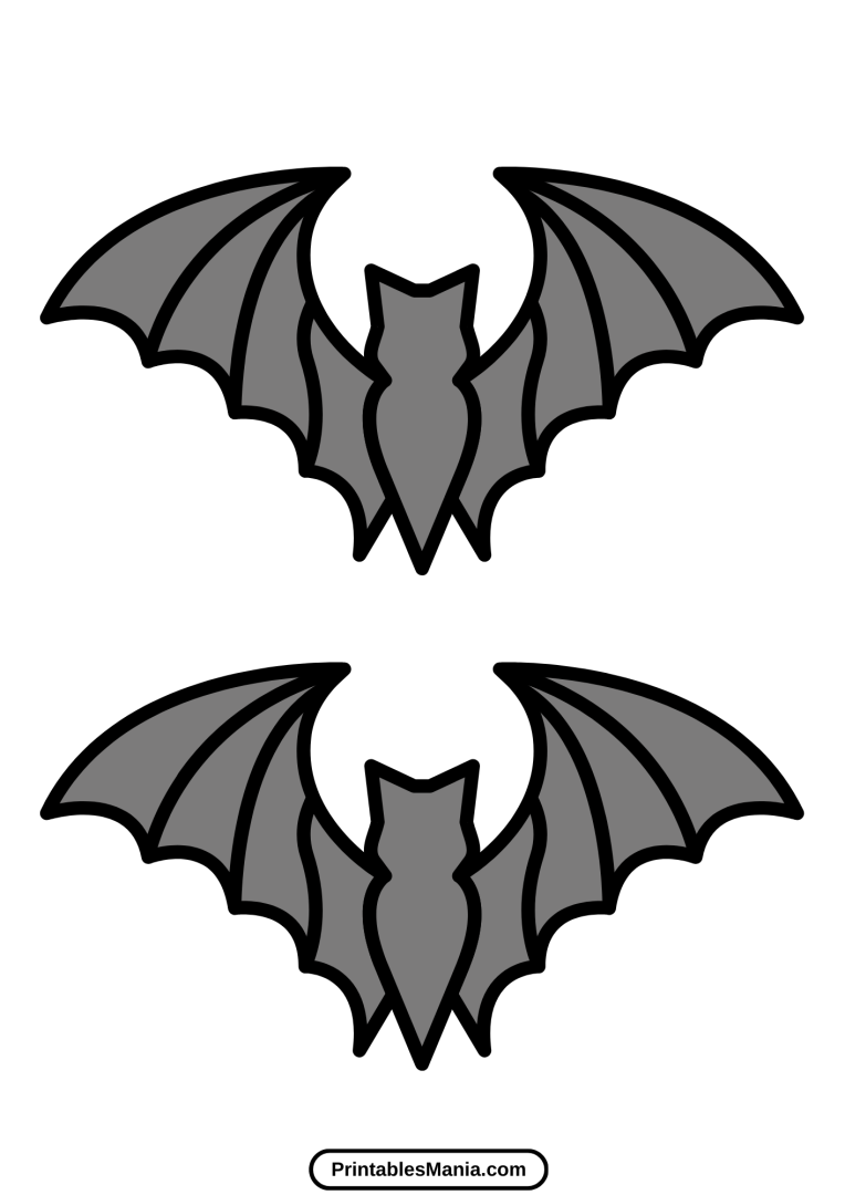 Bat Template Printable - Printables Mania