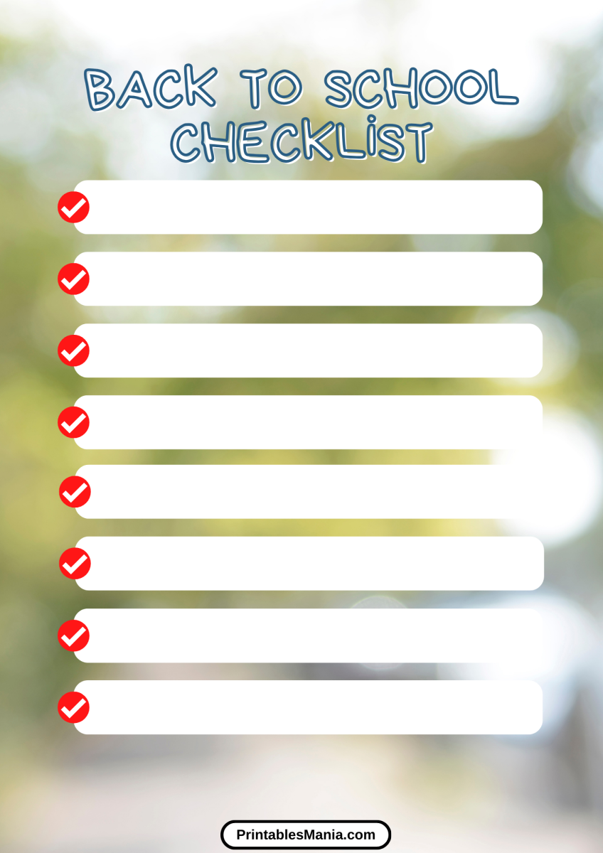 Back To School Checklist PDF - Printables Mania