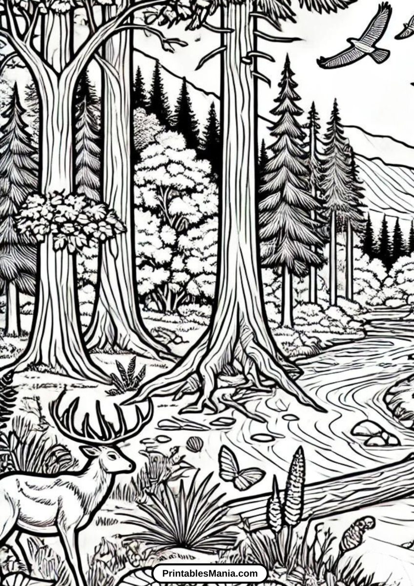 Landscape Coloring Pages - Printables Mania