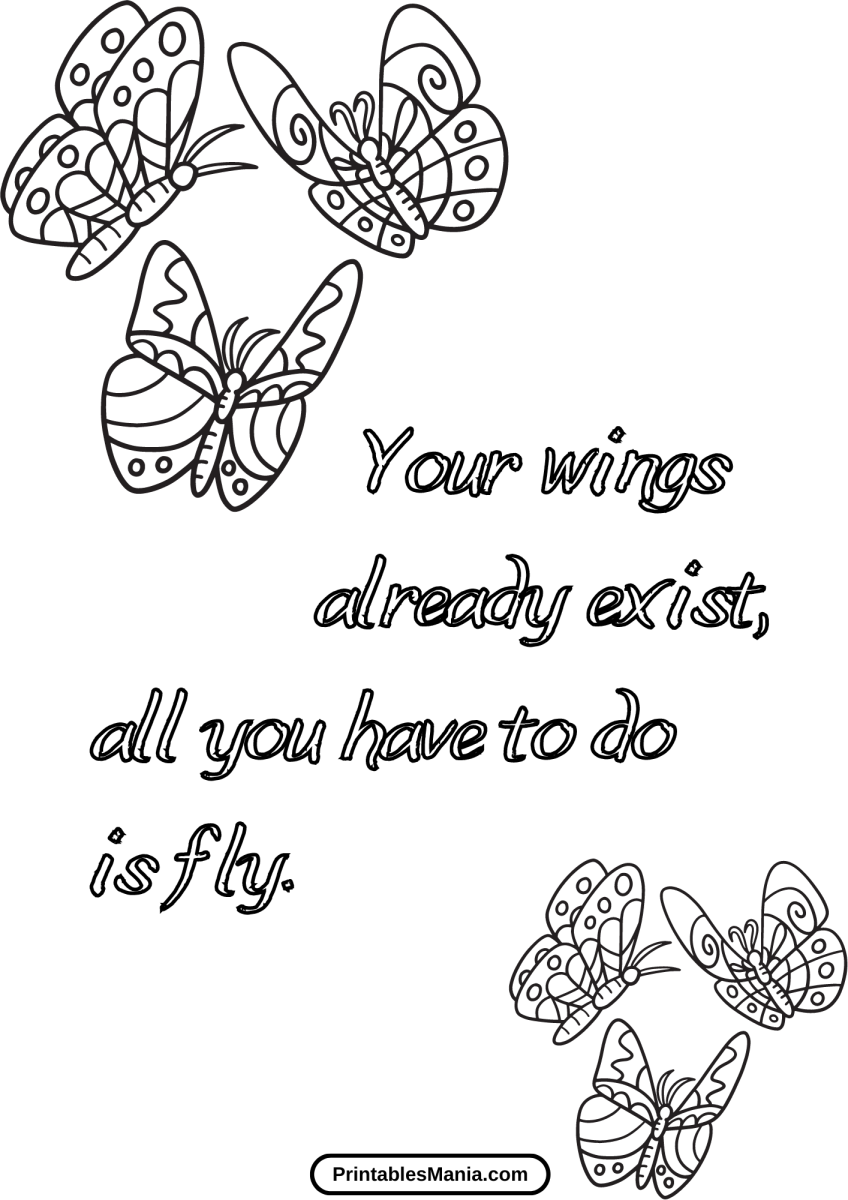 Butterfly Coloring Pages - Printables Mania