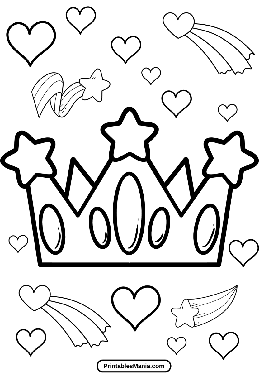 Crown Coloring Page - Printables Mania