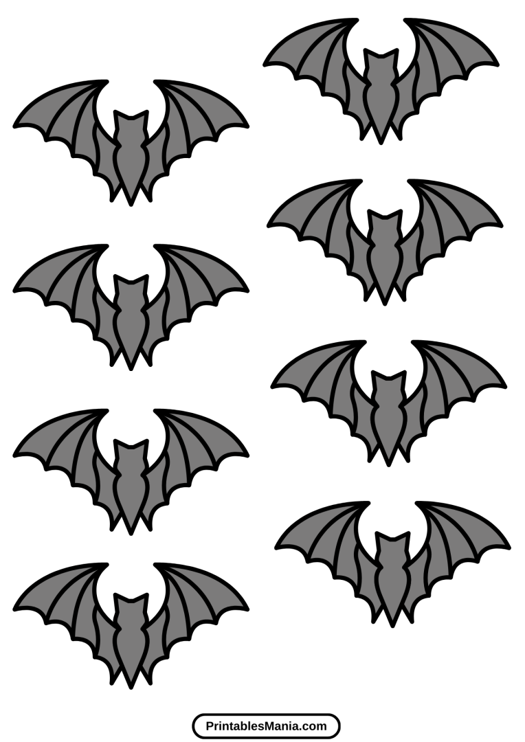 Bat Template Printable - Printables Mania