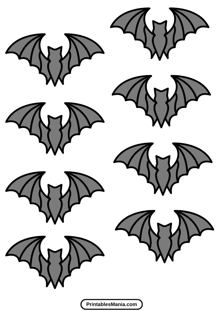 Bat Template Printable - Printables Mania