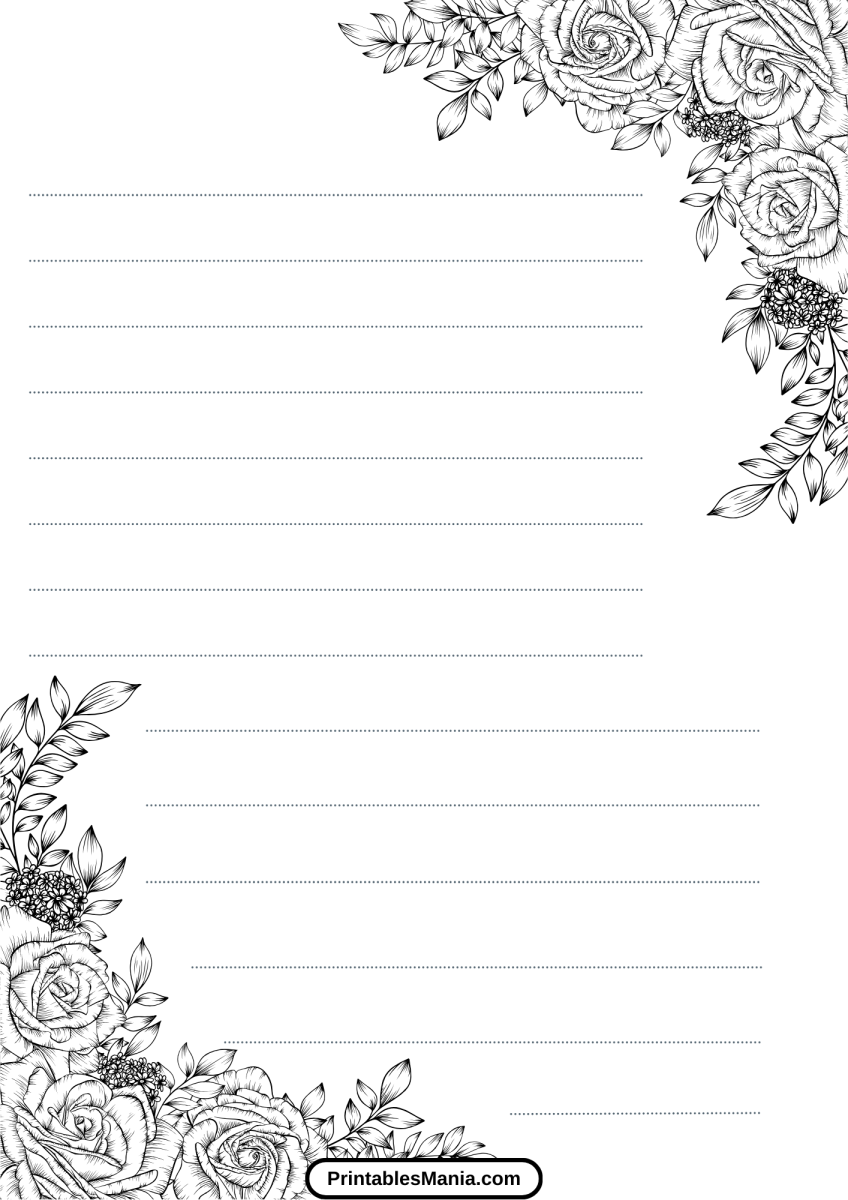 Lined Paper Printable PDF - Printables Mania