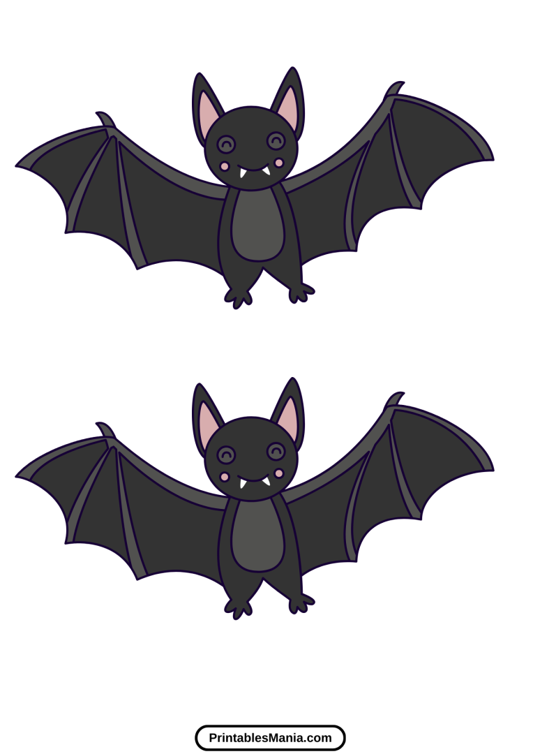 Bat Template Printable - Printables Mania