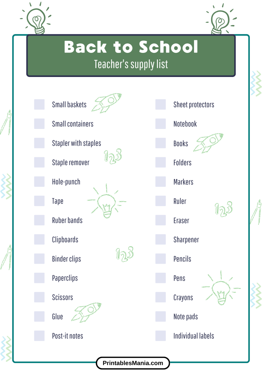 Back To School Checklist PDF - Printables Mania