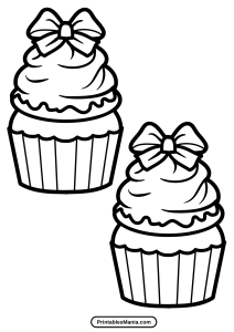 Printable Cupcake Template - Printables Mania