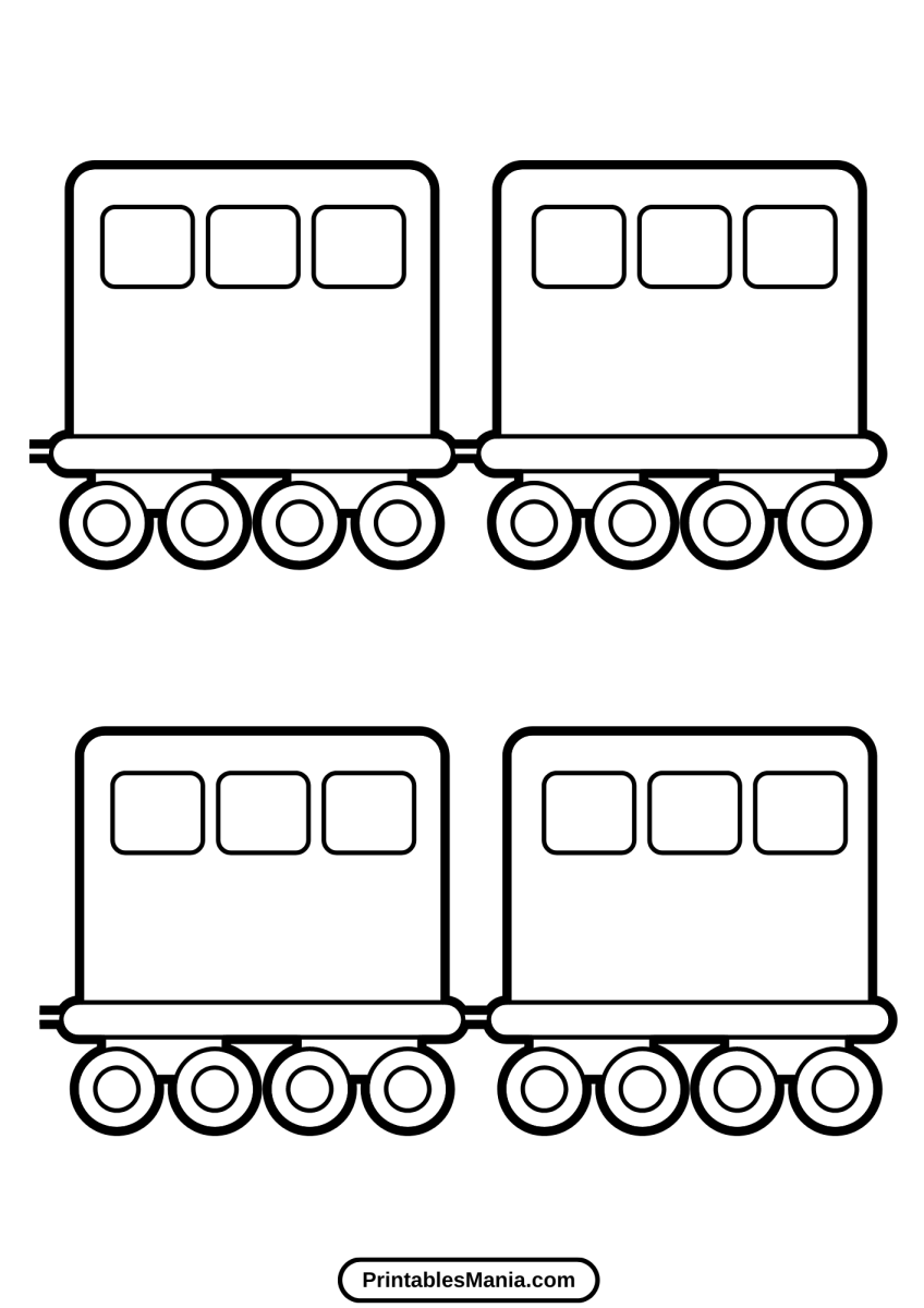 Train Printable Template - Printables Mania