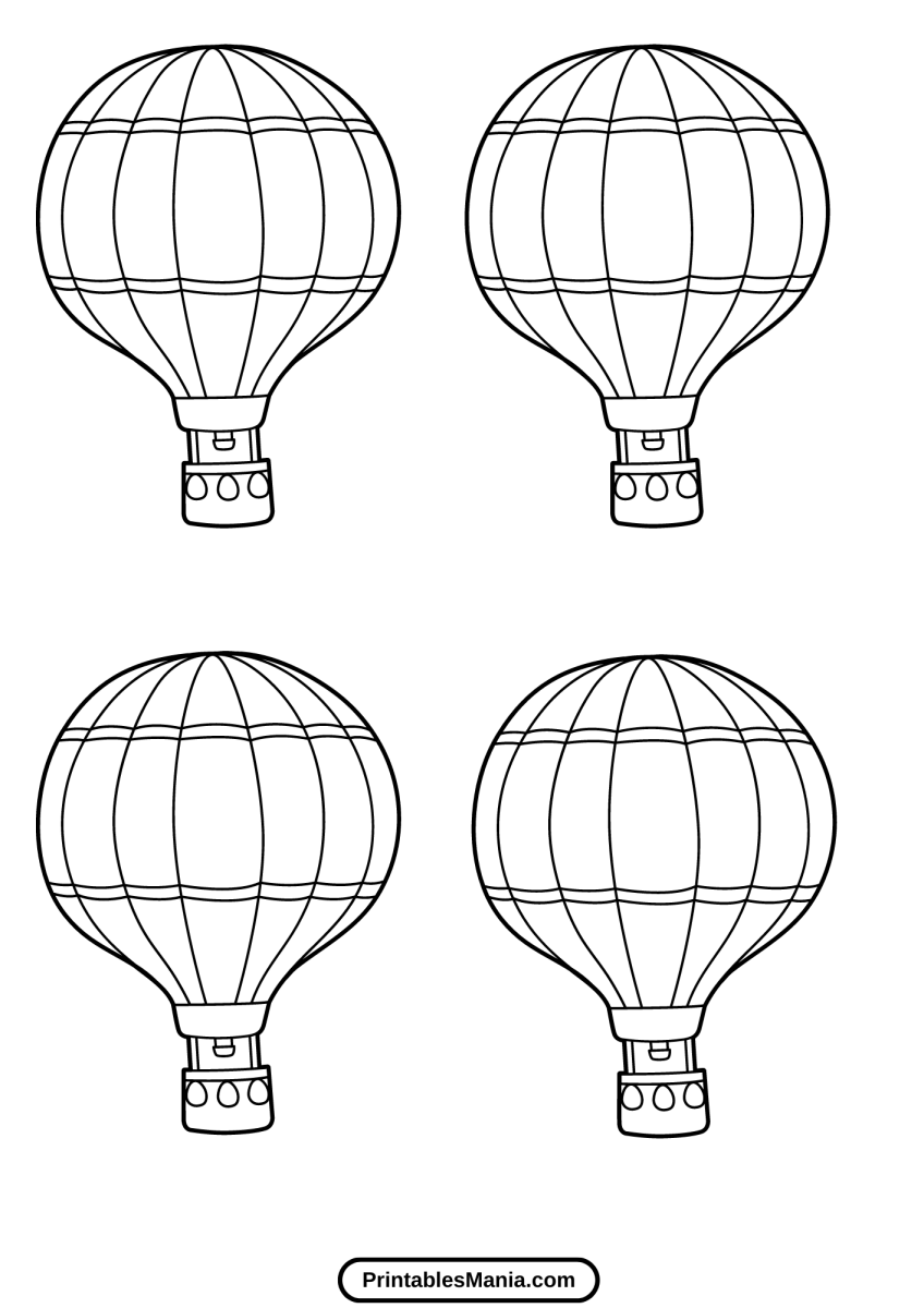 Balloons Template Printable - Printables Mania