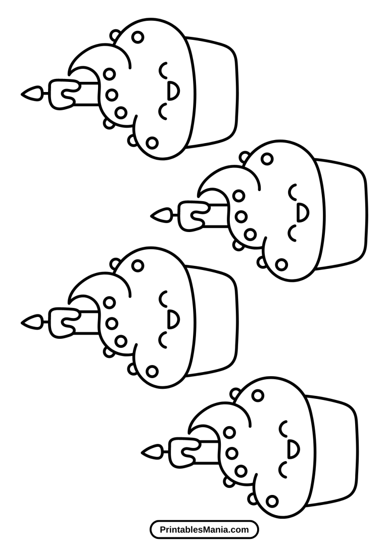 Printable Cupcake Template - Printables Mania
