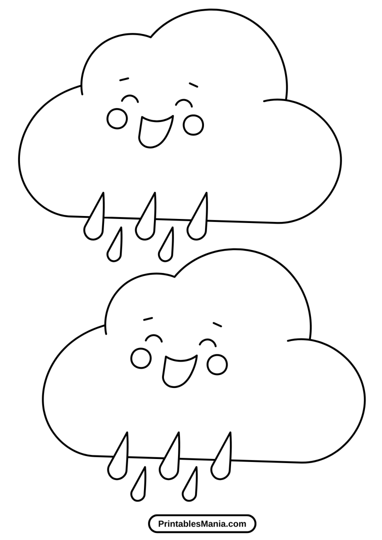 Cloud Printable Template - Printables Mania