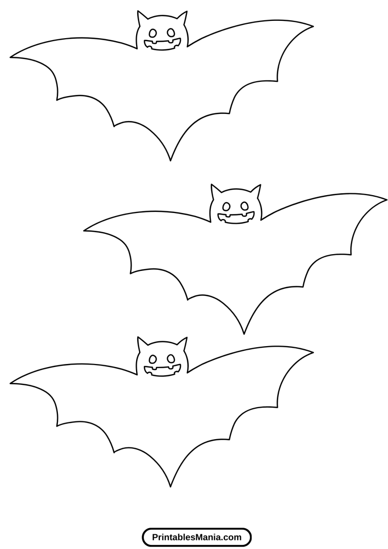 Bat Template Printable - Printables Mania