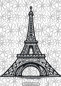 Eiffel Tower Coloring Page - Printables Mania