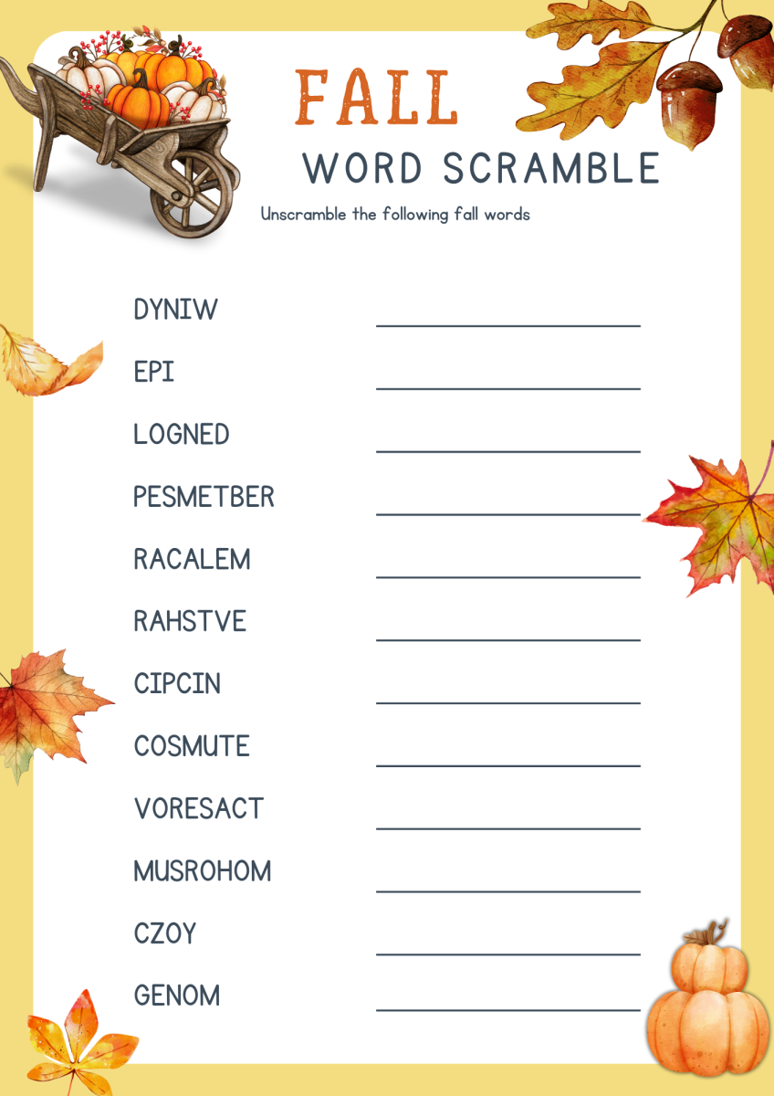 Fall Word Scramble (With Answers PDF) - Printables Mania