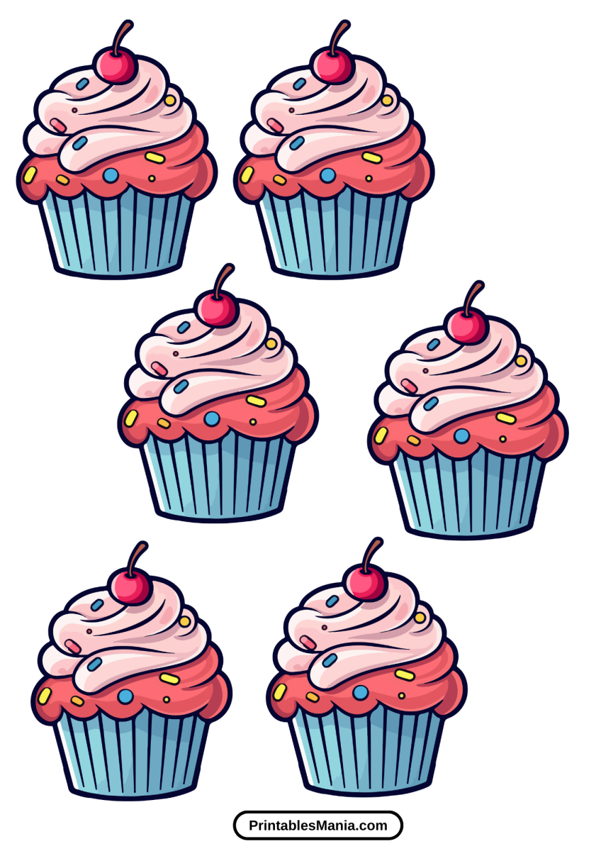 Printable Cupcake Template - Printables Mania