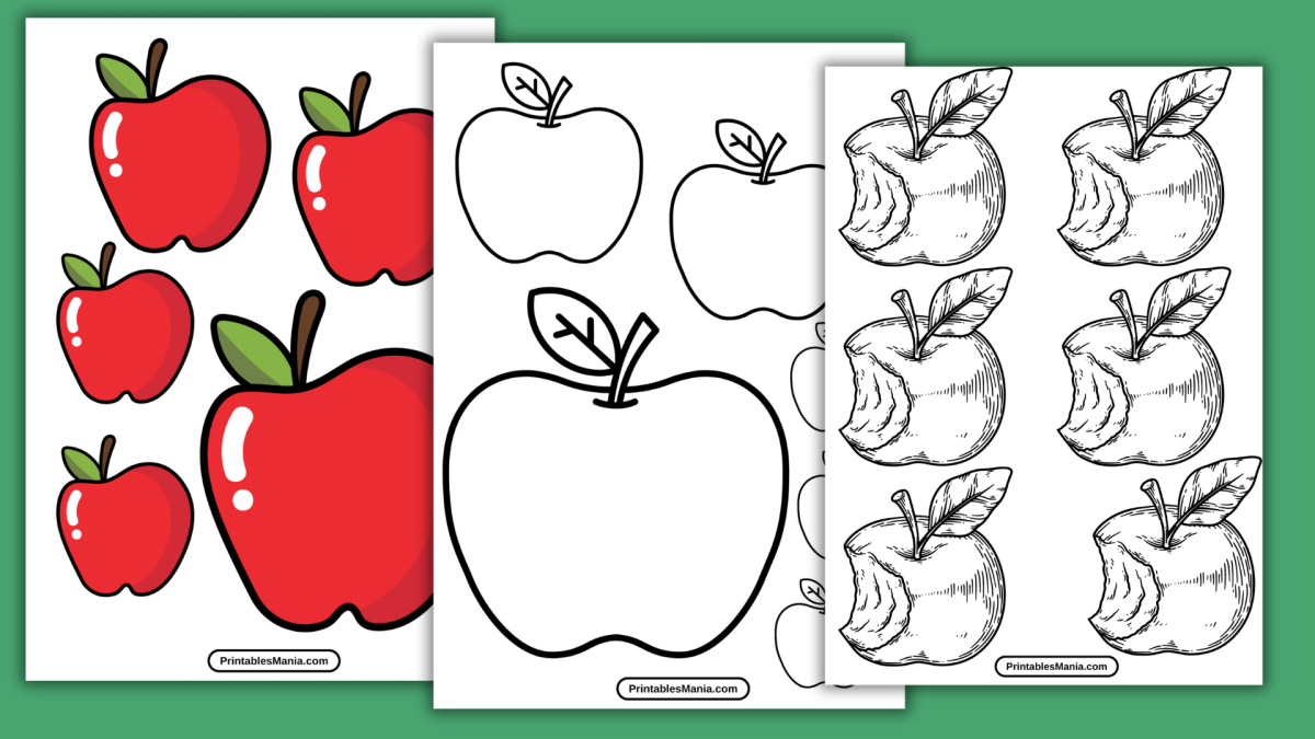 Apple Template Printable - Printables Mania