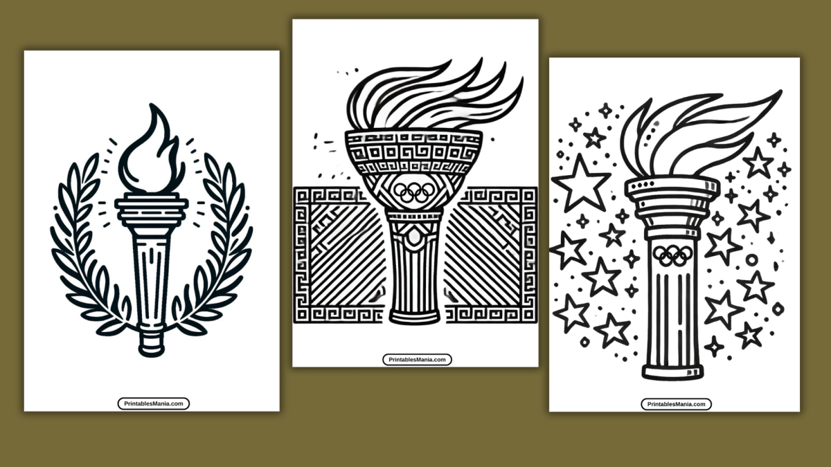Olympic Torch Coloring Page - Printables Mania