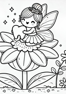 Tooth Fairy Coloring Page - Printables Mania