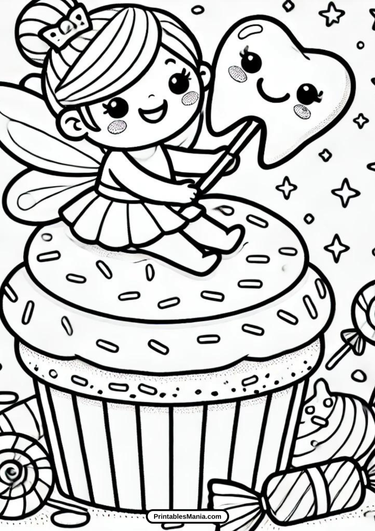 Tooth Fairy Coloring Page - Printables Mania