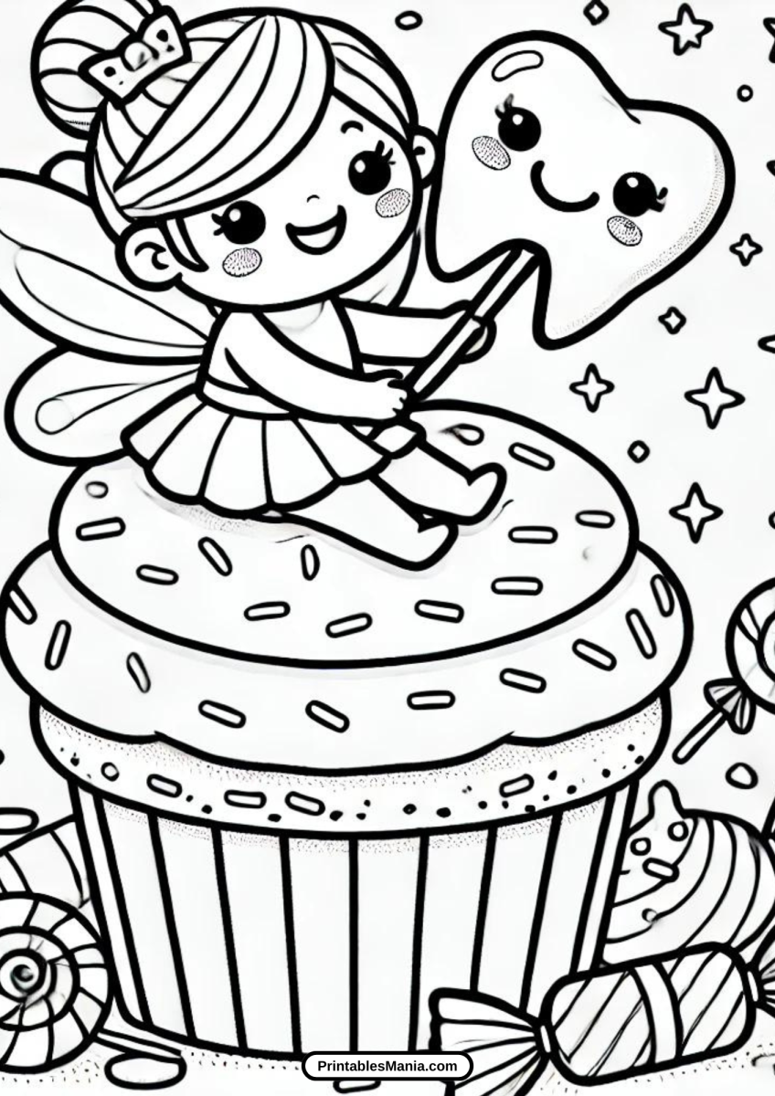 Tooth Fairy Coloring Page - Printables Mania