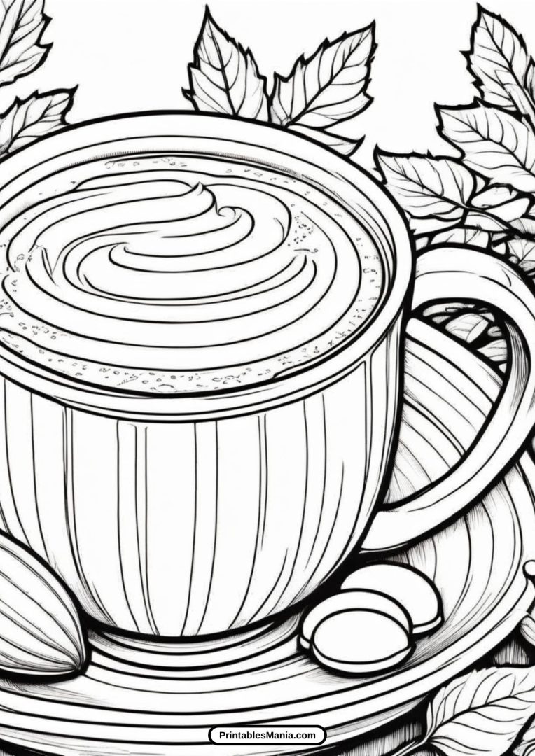 Hot Cocoa Coloring Pages - Printables Mania