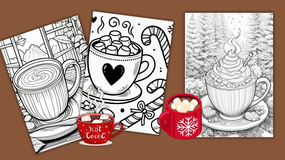 Hot Cocoa Coloring Pages - Printables Mania
